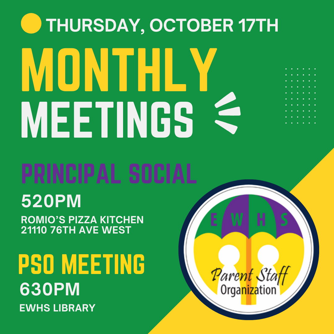 JOIN US TOMORROW – EWHS Parent Staff Organization