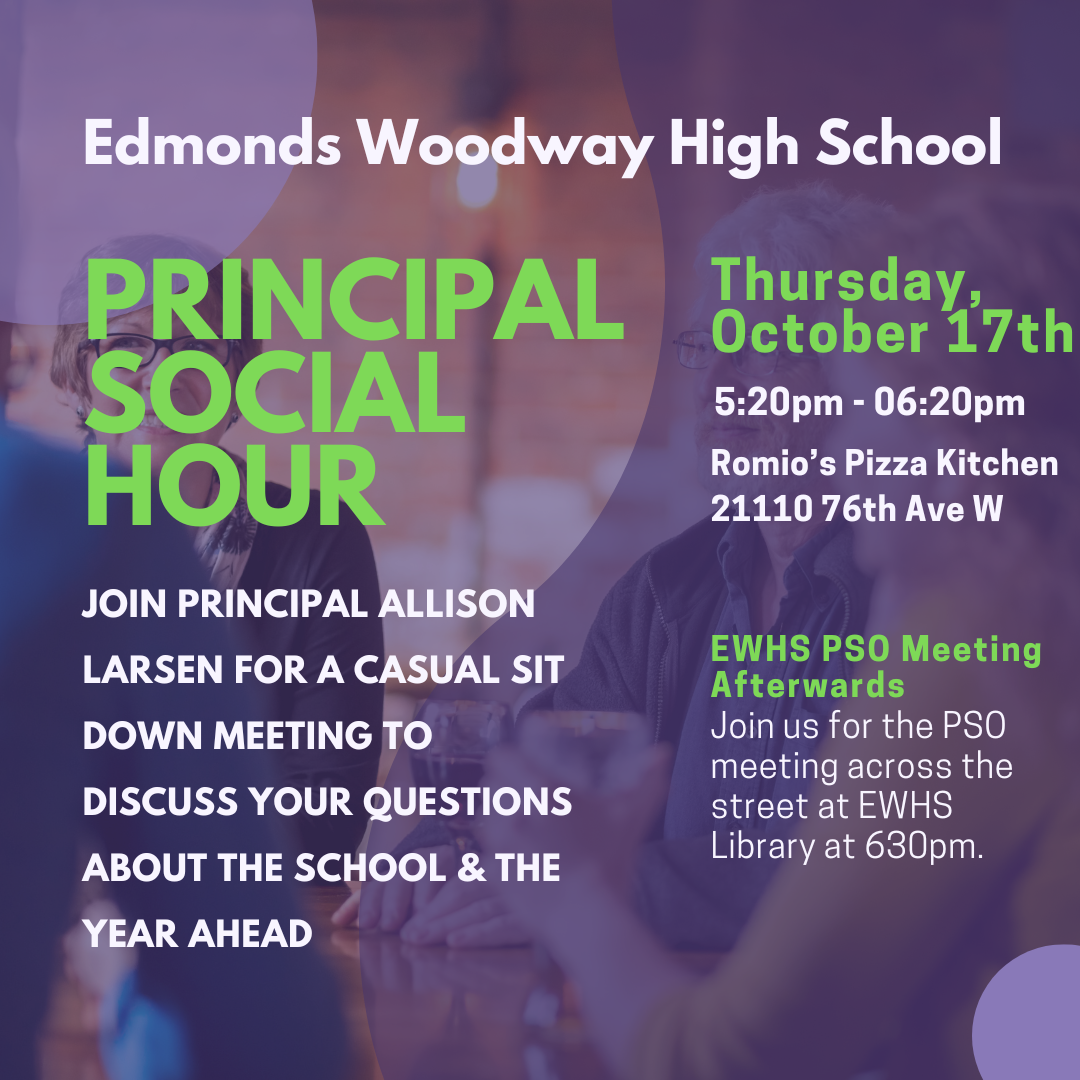 October Principal Social Hour – EWHS Parent Staff Organization