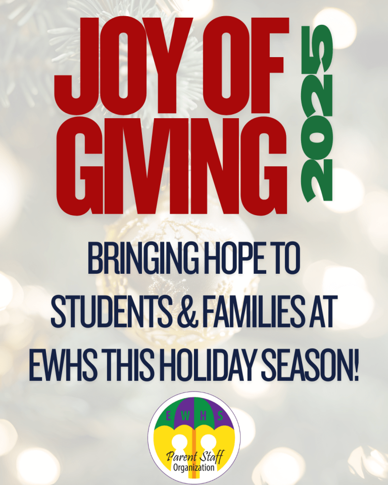 Joy of Giving Update: Week 1 – EWHS Parent Staff Organization